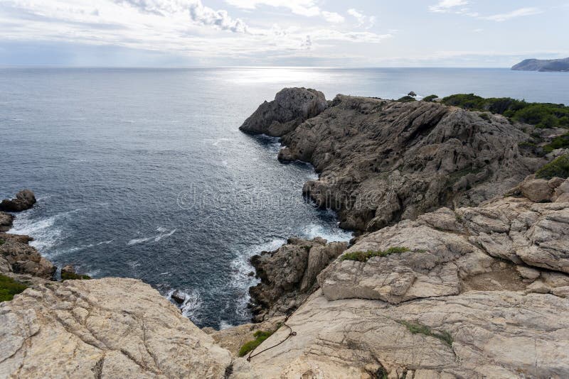 Punta de Capdepera stock photo. Image of mountains, lighthouse - 163424870