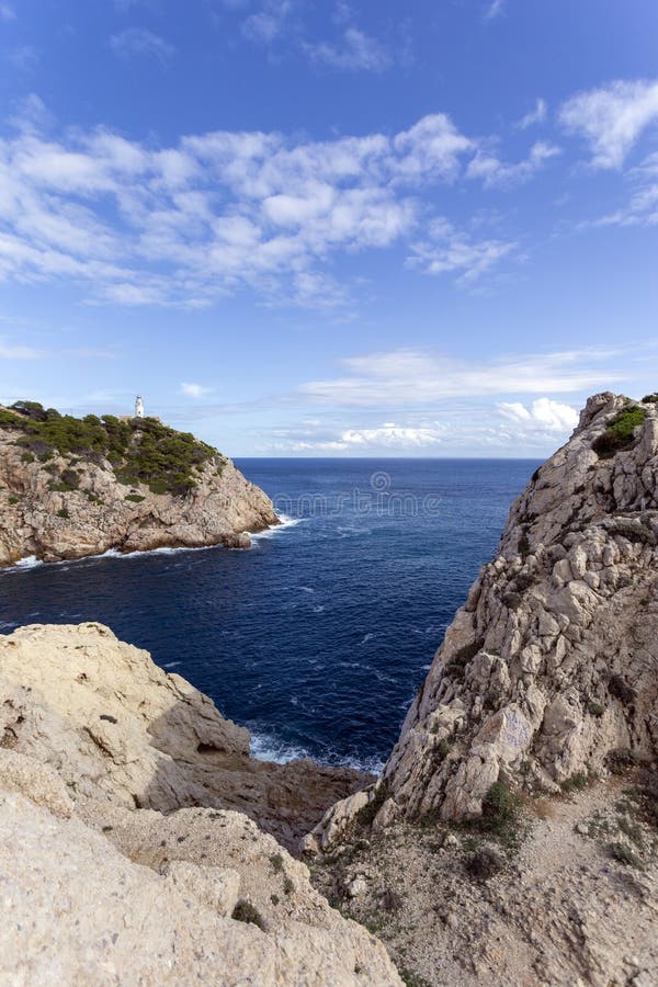 Punta de Capdepera stock photo. Image of idyllic, faro - 163424580