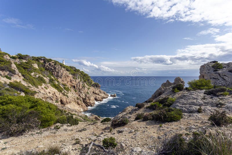 Punta de Capdepera stock photo. Image of coastline, beautiful - 163425300