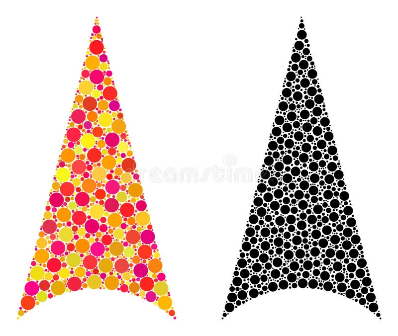 Punta De Flecha Punteada Encima De Iconos Del Mosaico Ilustración del ...