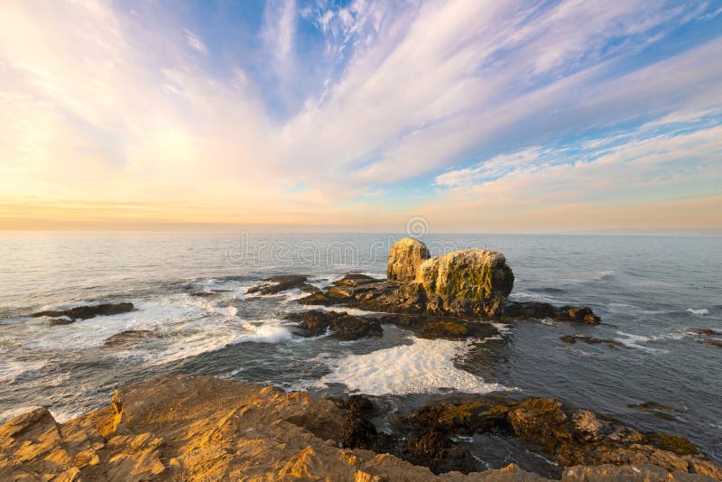 Punta De Lobos in Pichilemu Stock Image - Image of orange, landscape ...