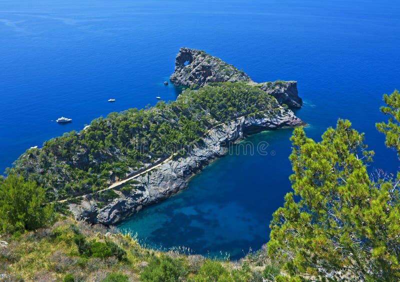 Punta De Sa Foradada, Majorca Stock Photo - Image of boats, boat: 17641180