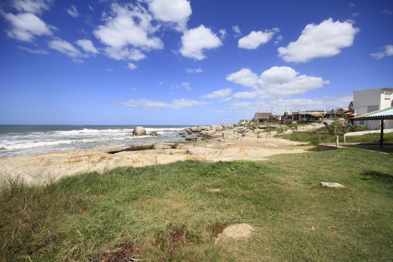 Punta Del Diablo editorial stock photo. Image of vegetation - 68497233