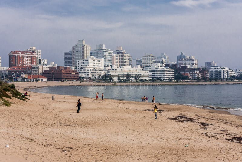 Punta Del Este Beach Uruguay Editorial Stock Photo - Image of latin ...