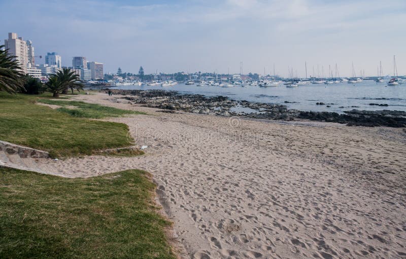 Punta Del Este Beach Uruguay Stock Image - Image of america, marina ...