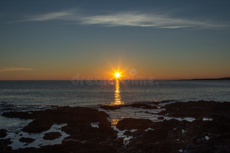 Sunset at the Beach of the City of Punta Del Leste in Uruguay Stock ...