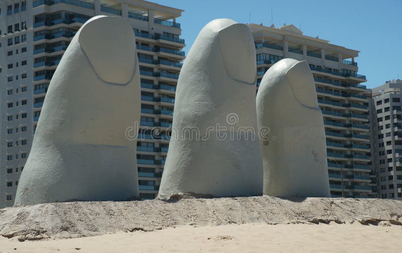 Hand Sculpture, Punta Del Este Uruguay Editorial Photography - Image of ...