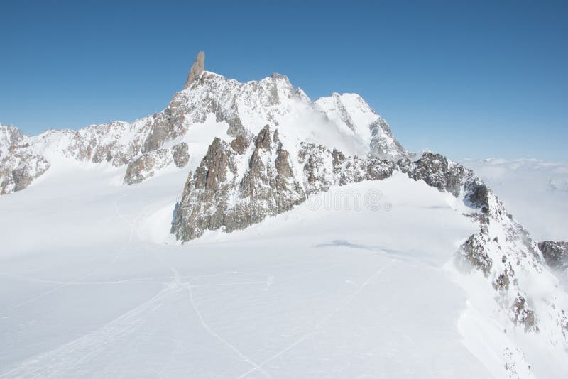 Punta Helbronner - Mount Blanc Stock Photo - Image of blue, italy: 81383908