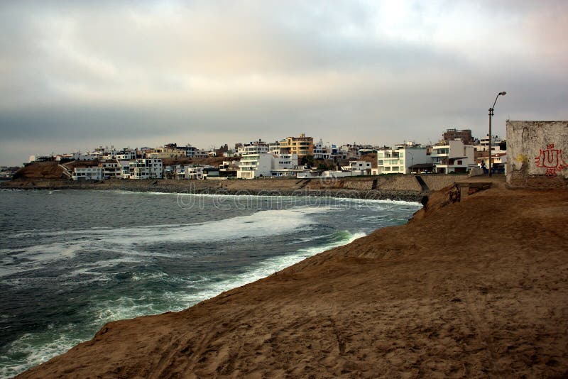 Punta Hermosa, coastline stock image. Image of break - 24584325