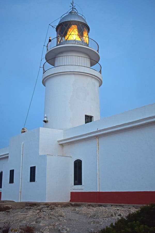 Punta Nati Lighthouse in Menorca Spain Stock Image - Image of light ...