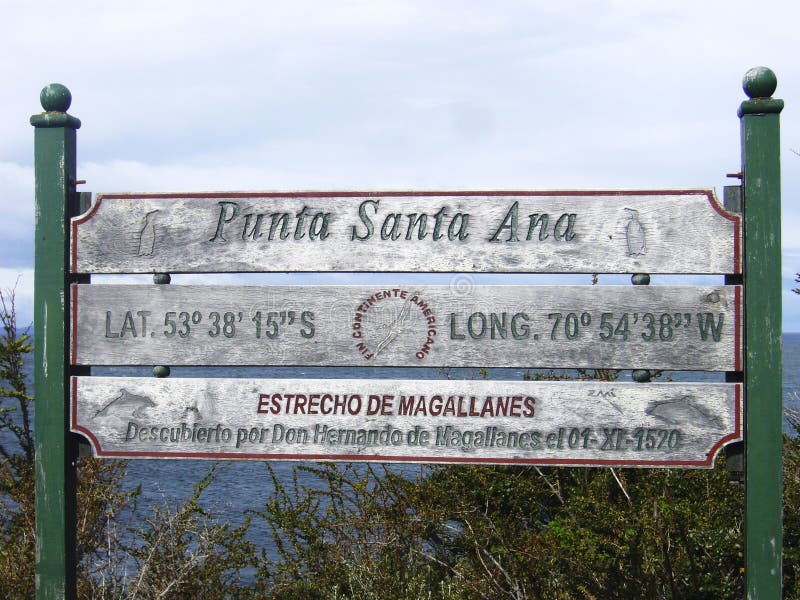 Punta Santa Ana Strait of Magellan Stock Image - Image of white, nature ...