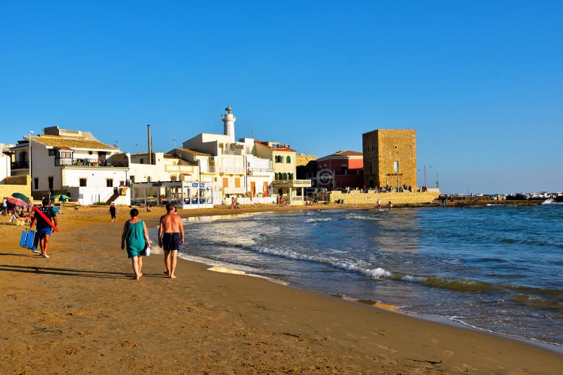 Secca Sicilia Italia De Punta Fotografía editorial - Imagen de costa ...