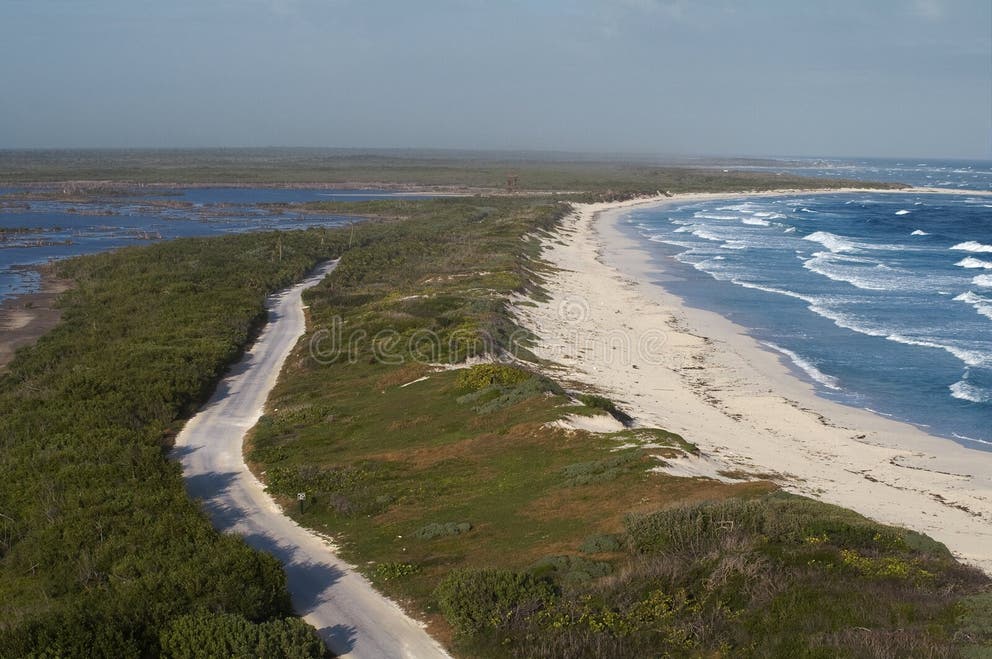 Punta Sur Lighthouse Lookout Stock Photo - Image of waves, ecological ...