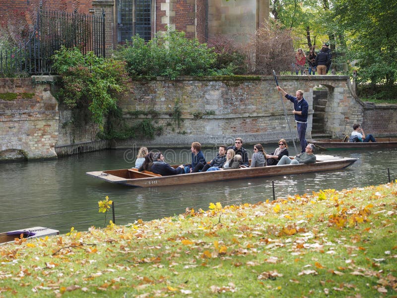 Punting on River Cam editorial stock image. Image of cambridgeshire ...