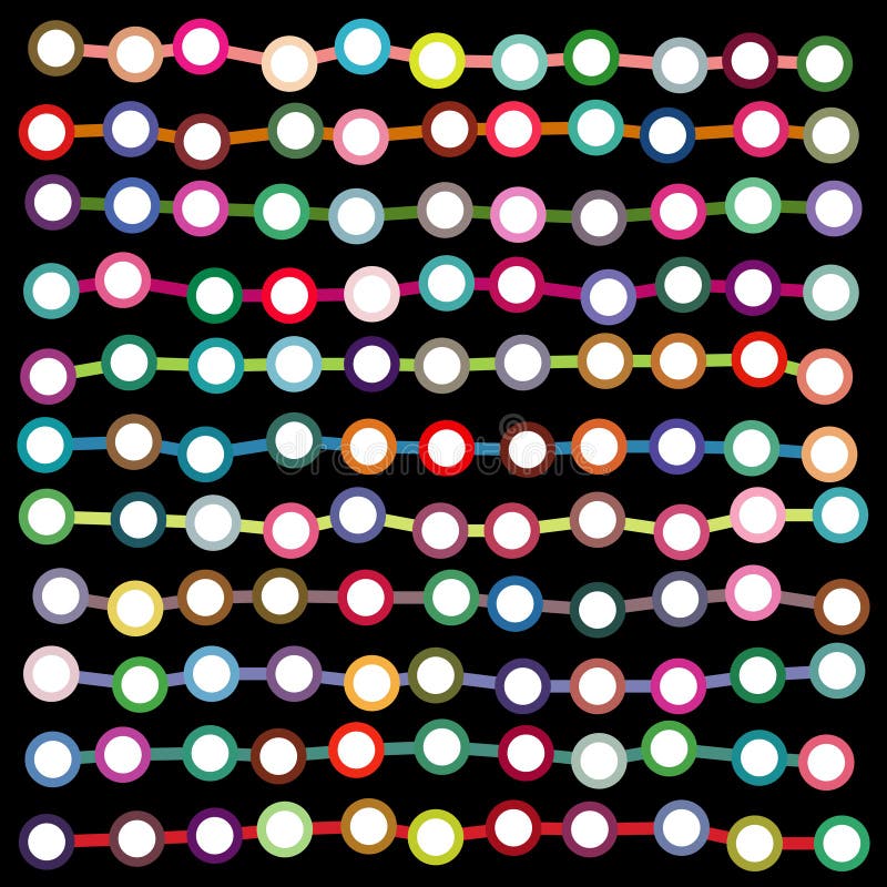 Puntos Conectados Multicolores Ilustración del Vector - Ilustración de ...