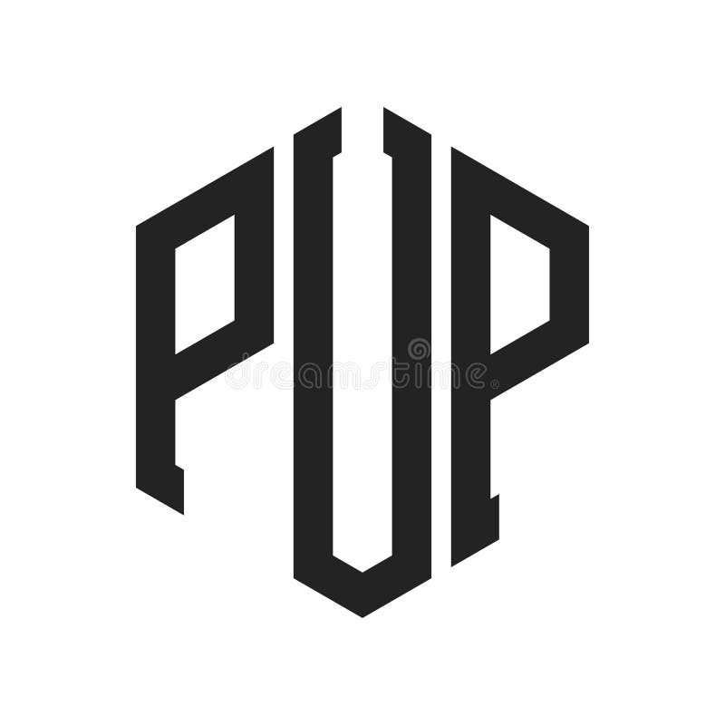 PUP Logo Design. Initial Letter PUP Monogram Logo Using Hexagon Shape ...