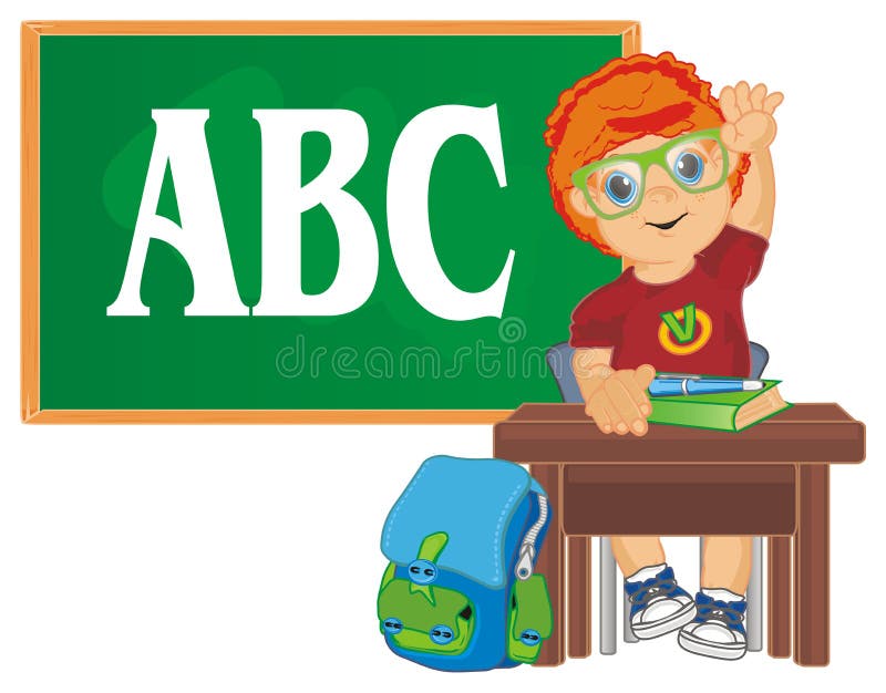 Pupil and abc stock illustration. Illustration of isolated - 127539424