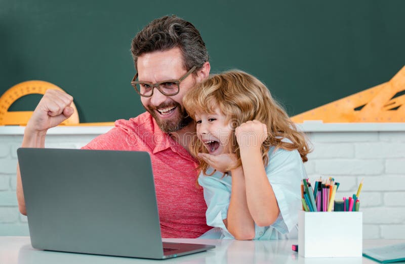 Pupil Kid Student and Teacher Tutor in Classroom at School Lesson ...