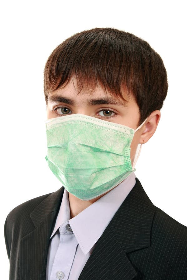 The Pupil in a Medical Mask Stock Image - Image of student, influenza ...