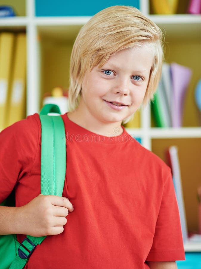 Pupil with rucksack stock image. Image of cute, kids - 58876841