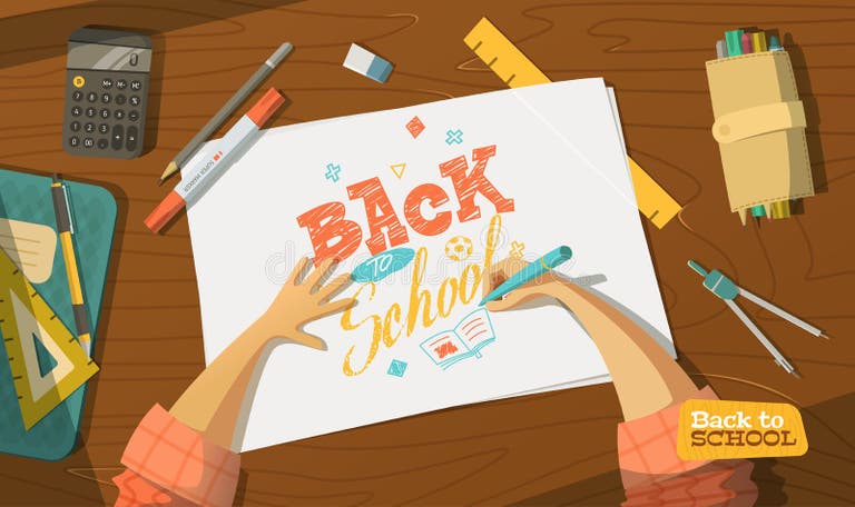 Top View Table Study Stock Illustrations – 1,627 Top View Table Study ...