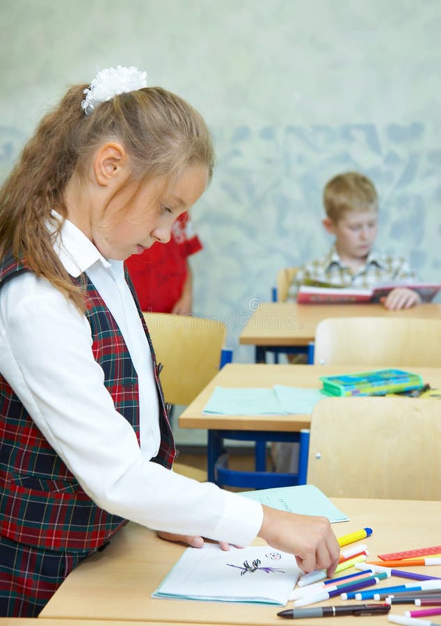 Pupils in a class. stock photo. Image of thinking, teaching - 4463044