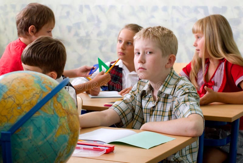 Pupils at classroom stock photo. Image of education, indoors - 3025544