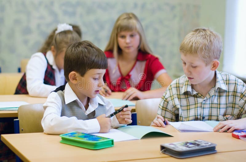 Pupils at classroom stock photo. Image of education, indoors - 3025544