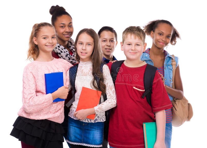 Teenagers with Different Clothes Standing Together Stock Image - Image ...