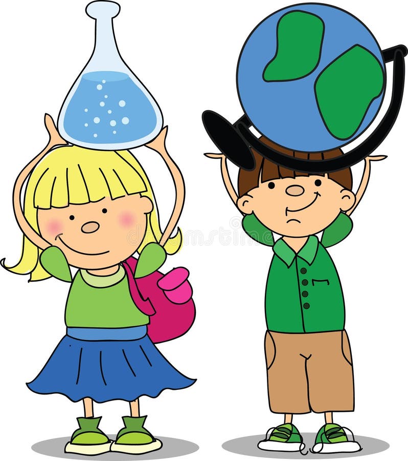 Pupils Hold School Things,vector Stock Vector - Illustration of cartoon ...