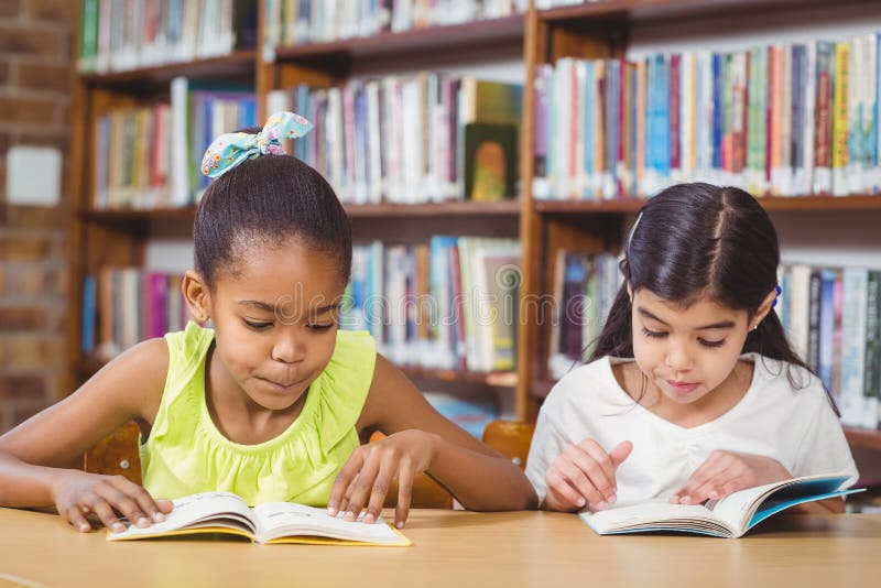 Pupils Reading Books in the Library Stock Image - Image of learn, class ...