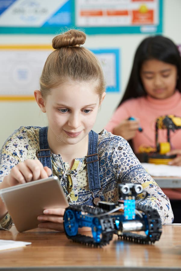 Pupils in Science Lesson Studying Robotics Stock Image - Image of ...