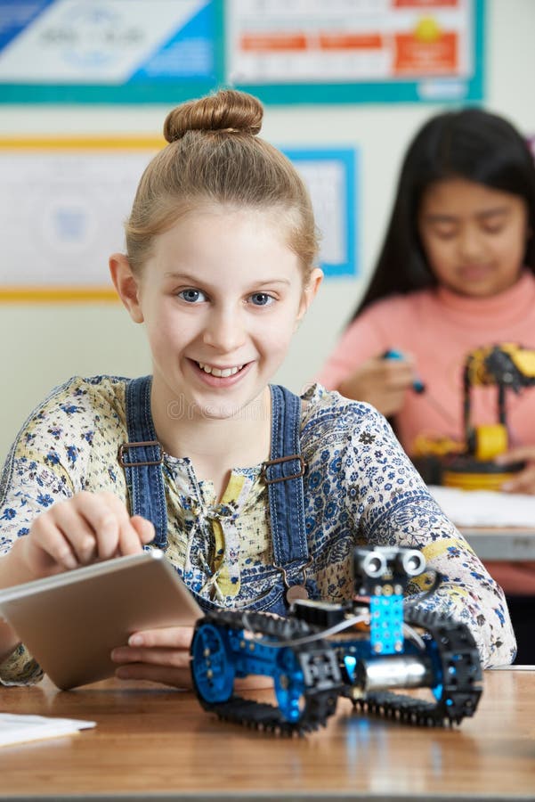 Pupils in Science Lesson Studying Robotics Stock Image - Image of ...