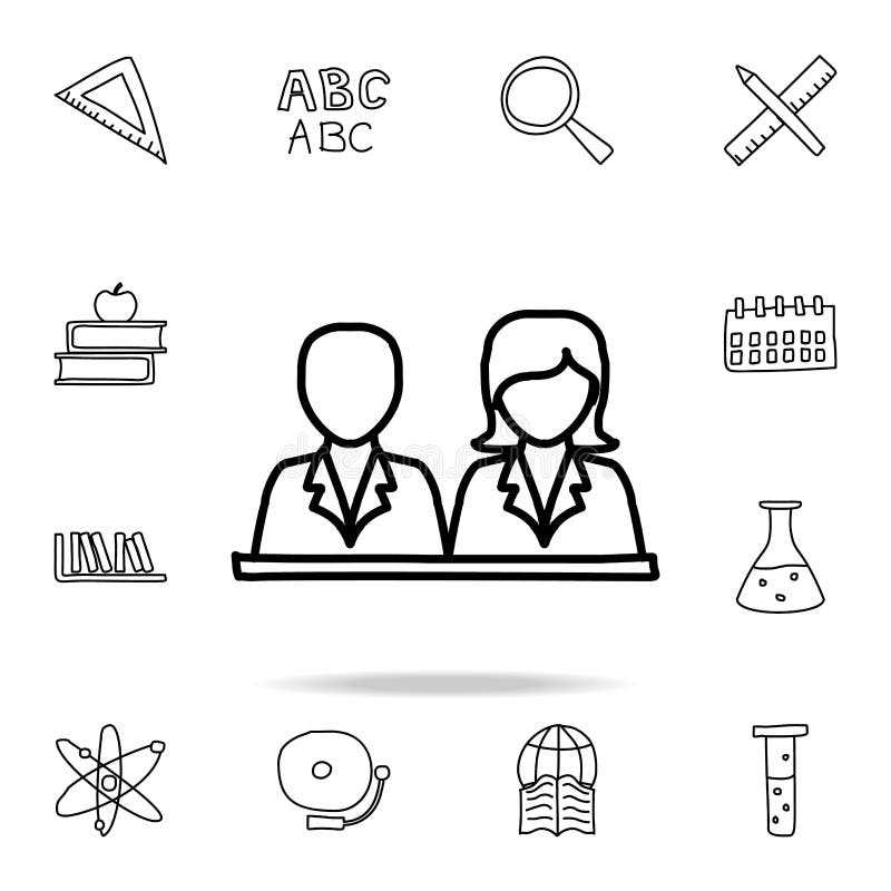 Pupils Sketch Icon. Element of Education Icon for Mobile Concept and ...