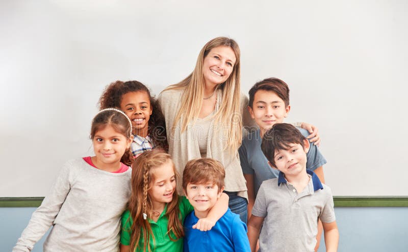 Pupils and Teachers of a Multicultural School Stock Photo - Image of ...