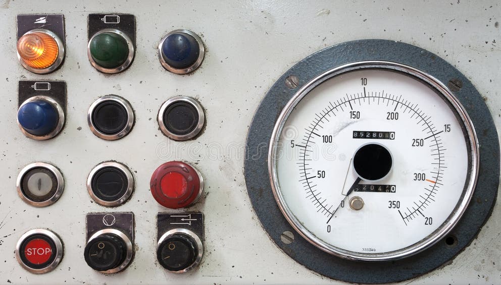 Pupitre de commande photo stock. Image du mesure, acier - 22146696