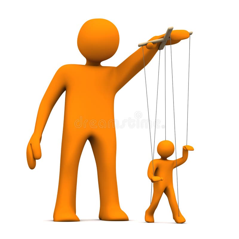 Puppet on String Manipulation Under Control Stock Illustration ...