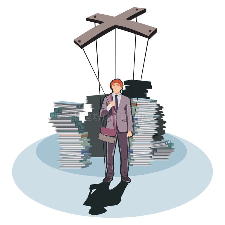 Puppet businessman stock vector. Illustration of body - 22060002