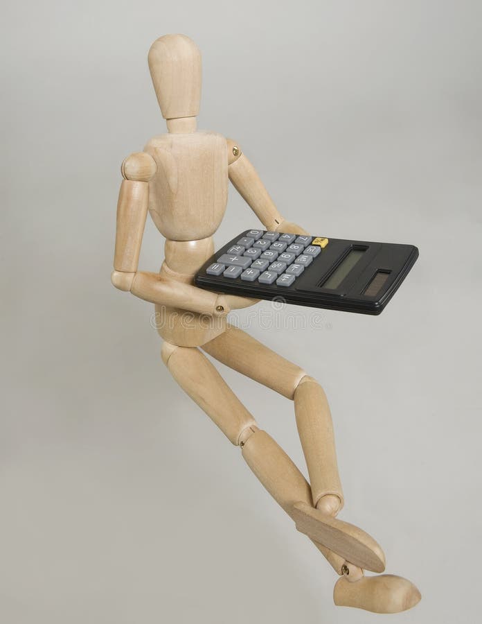 Wooden Puppet on Supports Spring Blocks Stock Image - Image of object ...