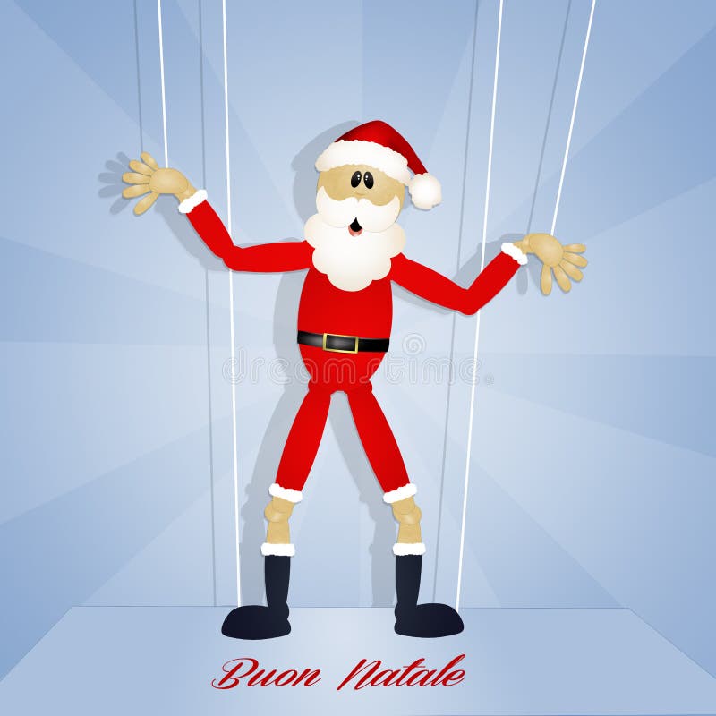 Christmas puppets stock illustration. Illustration of claus - 91349882