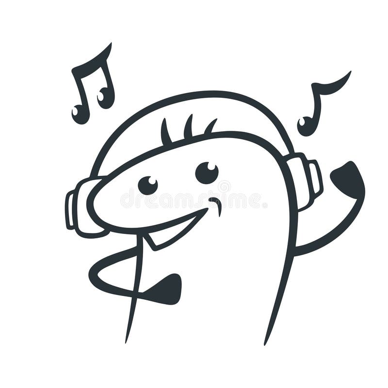 Puppet dancing draw stock vector. Illustration of meme - 352754765