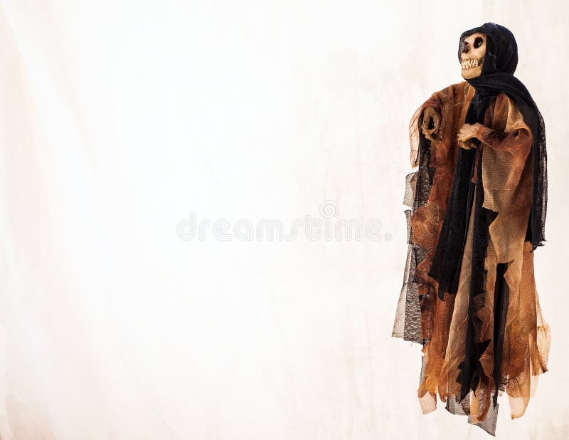Puppet of Death on White Background. Stock Photo - Image of october ...