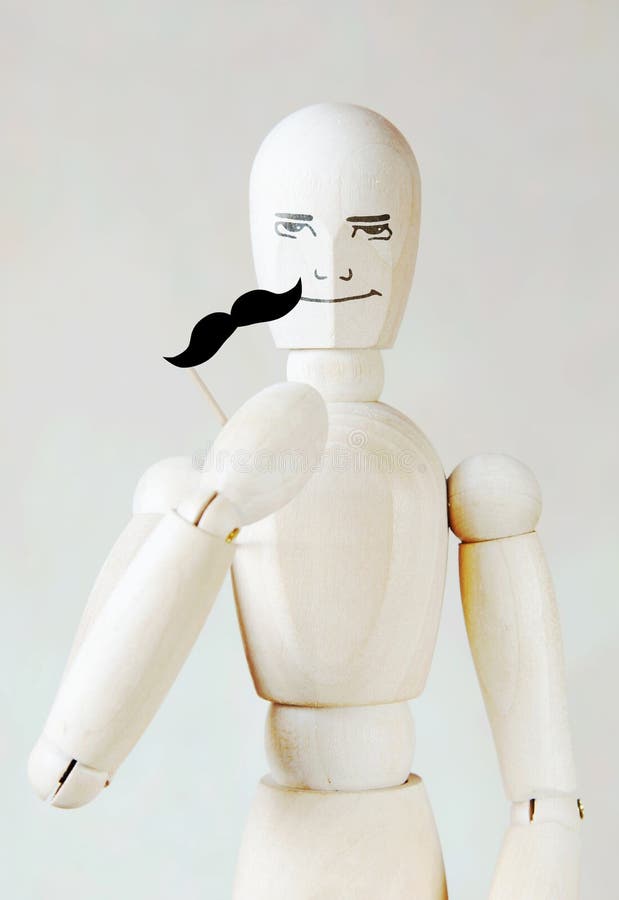 Puppet with fake mustache stock image. Image of concept - 65448023