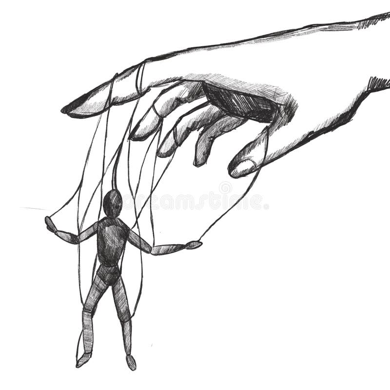 Puppet Master Hand Human Stock Illustrations – 339 Puppet Master Hand ...