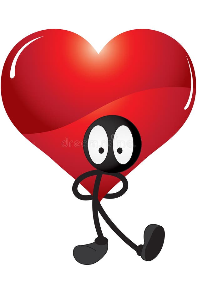 Puppet with heart stock illustration. Illustration of lover - 23004801