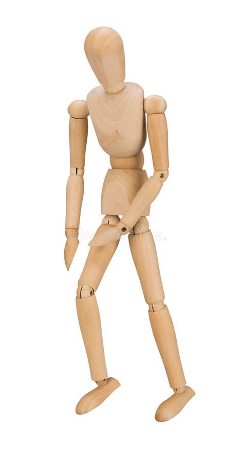 Wooden Puppet on Supports Spring Blocks Stock Image - Image of business ...