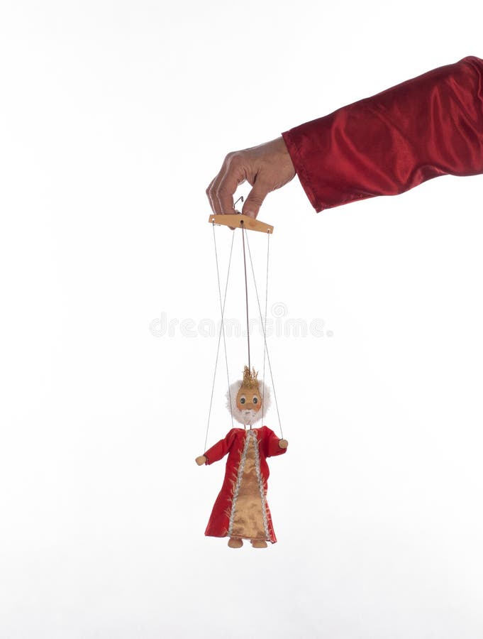 Puppet king on stringst stock image. Image of wood, handicraft - 338968125