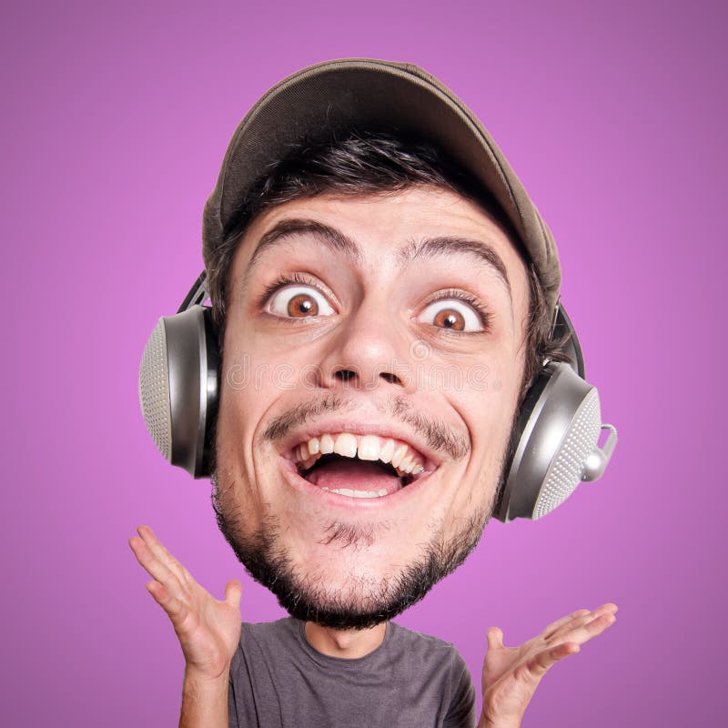 Puppet man with big head stock image. Image of beard - 29010417