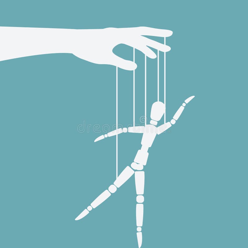 Puppet Marionette on Ropes is Ballet Dancer Stock Vector - Illustration ...