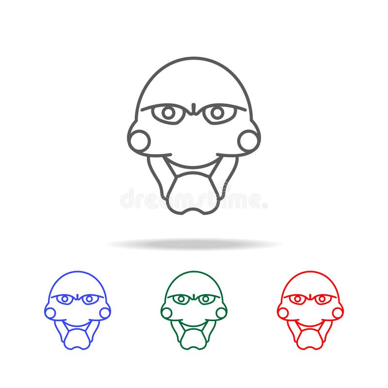 Puppet Mask Icon. Elements of Halloween in Multi Colored Icons. Premium ...